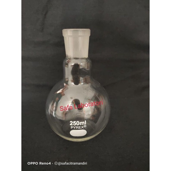 Jual Labu Alas datar / Boiling Flask 250ml merk Pyrex | Shopee Indonesia