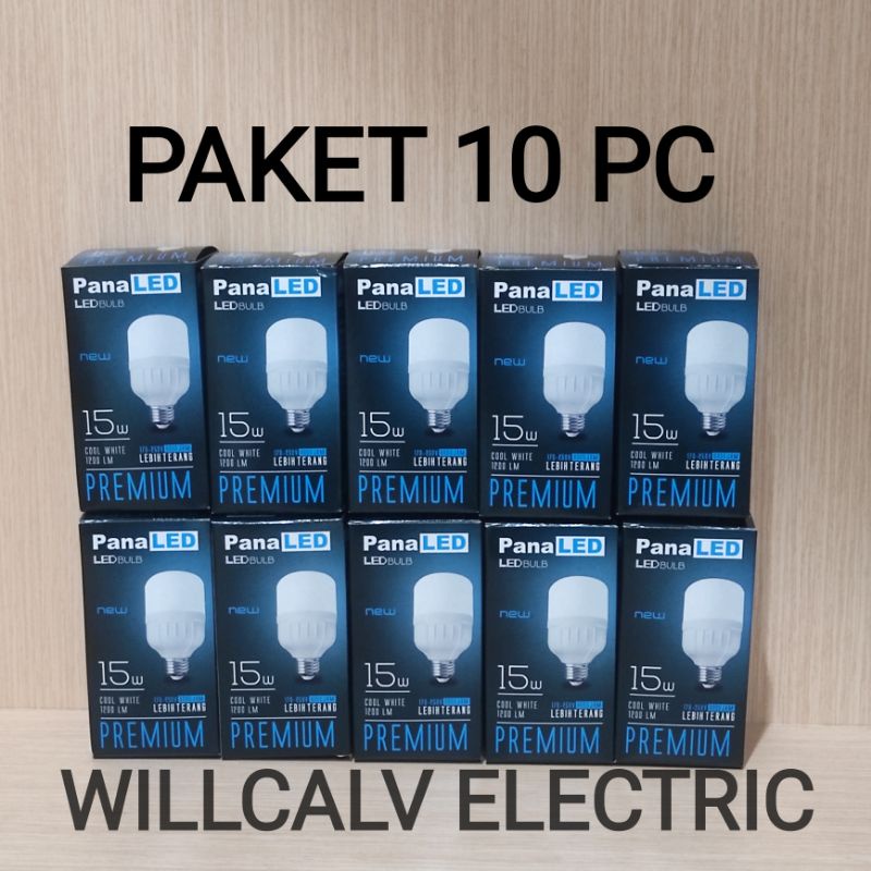 Jual Paket 10 pc Lampu led PANALED by LUBY 15W cahaya putih E27 / Lampu ...