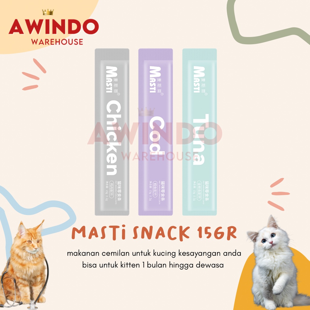 Jual MASTI CREAMY CAT - Makanan Snack Cemilan Kucing Adult Kitten Masti ...