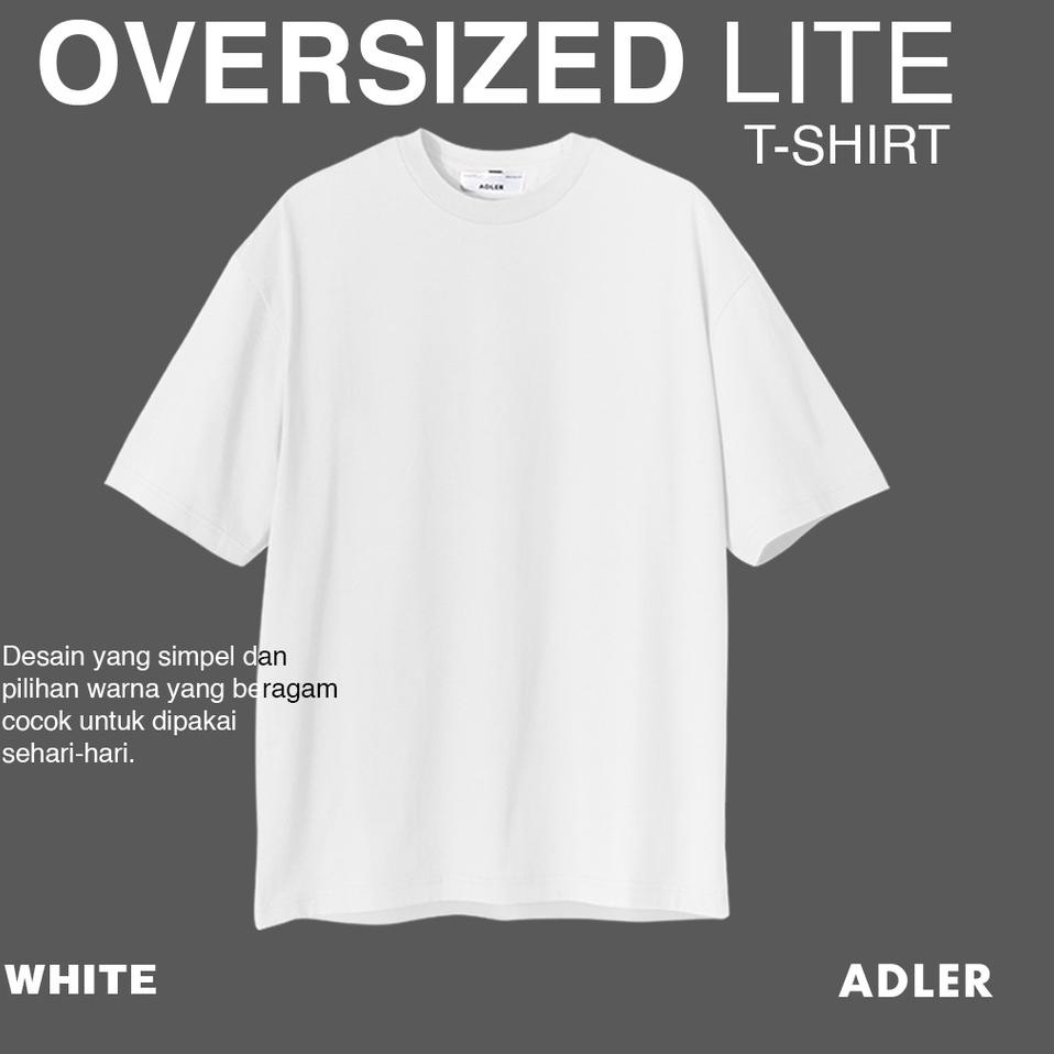 Jual ADLER LITE Oversized T-Shirt White (KODE Y2774) | Shopee Indonesia