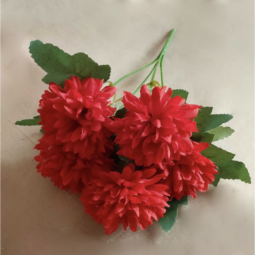 Jual Artificial Flower Pompom Mum Dandelion Premium Bunga Palstik Bunga ...