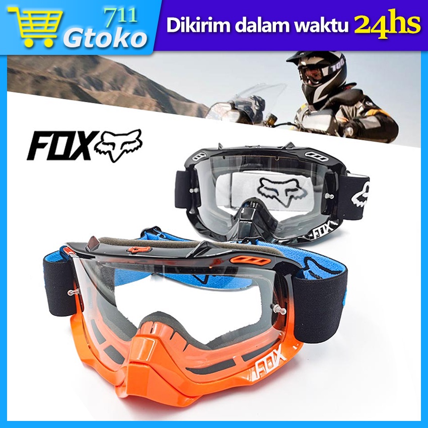Jual Kacamata Goggle Motor Cross Trail Google Fox UV 400 Anti Sinar Ultraviolet Anti Debu Goggle ...