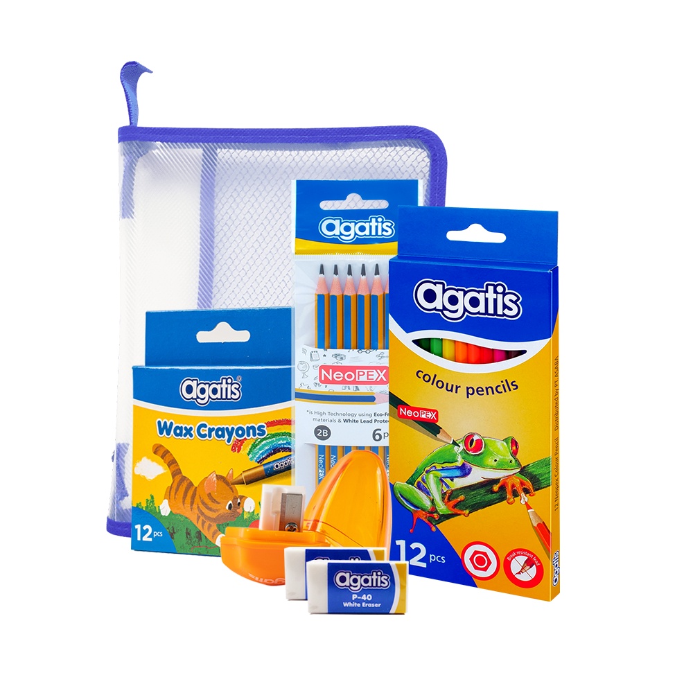 Jual Agatis - Paket Alat Tulis dan Mewarnai Anak Lengkap | Shopee Indonesia