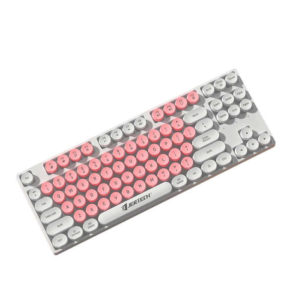 Jual JERTECH Keyboard Mini Kabel Usb DK-600A Multimedia Retro Punk ...