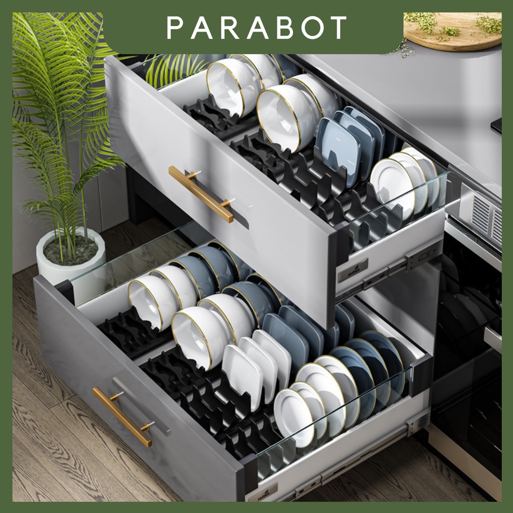 Jual Rak Piring Rak Mangkuk Mangkok Organiser Kitchen Organizer Drawer ...