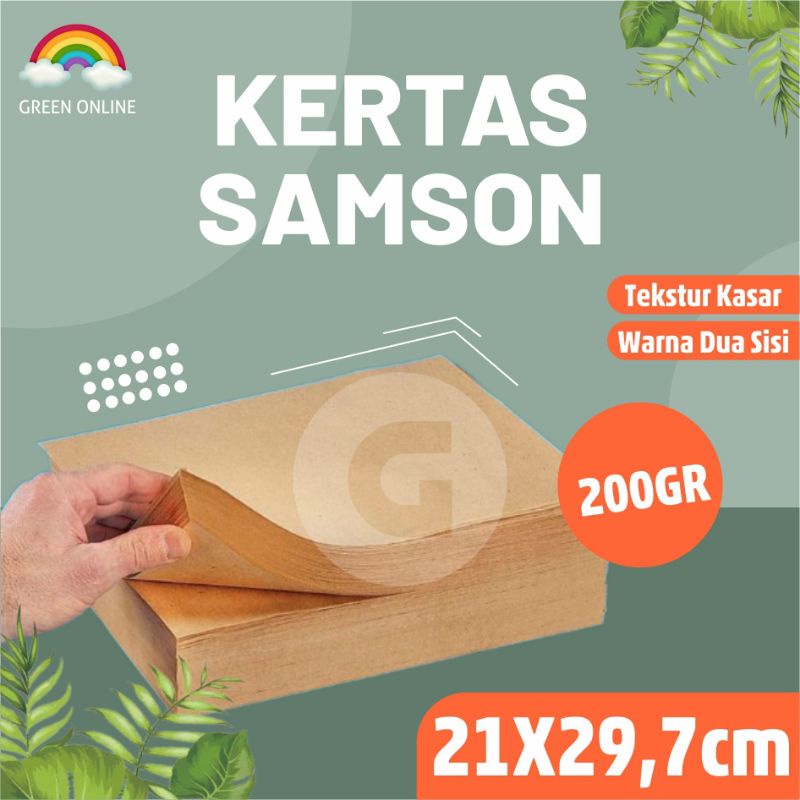 Jual KERTAS SAMSON KRAFT 200Gram A4 (50lbr) | Shopee Indonesia