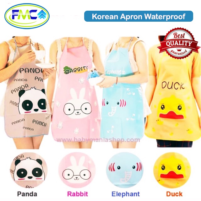 Jual Celemek Masak Anti Air Minyak Apron Dapur Waterproof Karakter ...