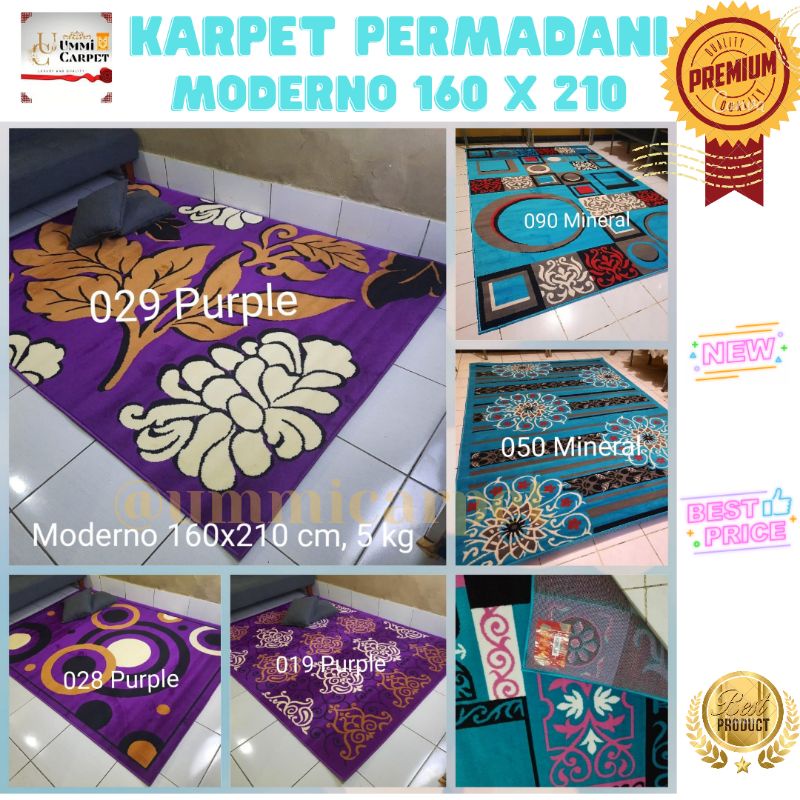 Jual karpet moderno permadani 160x210 motif minimalis modern | Shopee ...