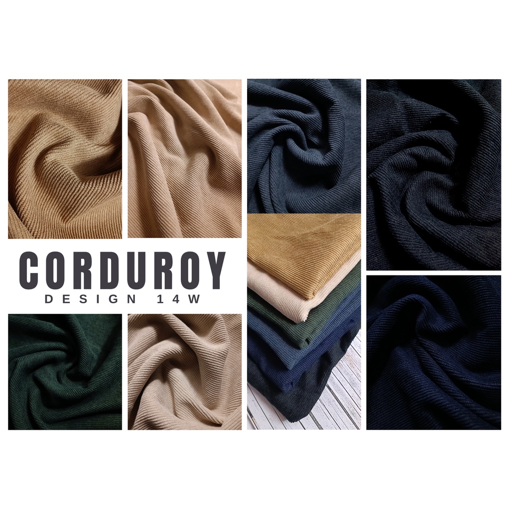 Jual (Meteran) Bahan Kain Koduroi Poly Katun Corduroy Velvet Salur ...