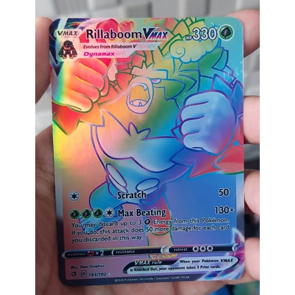 Jual KARTU POKEMON DUMMY RAINBOW VMAX HOLOGRAM ENGLISH VERSION | Shopee ...