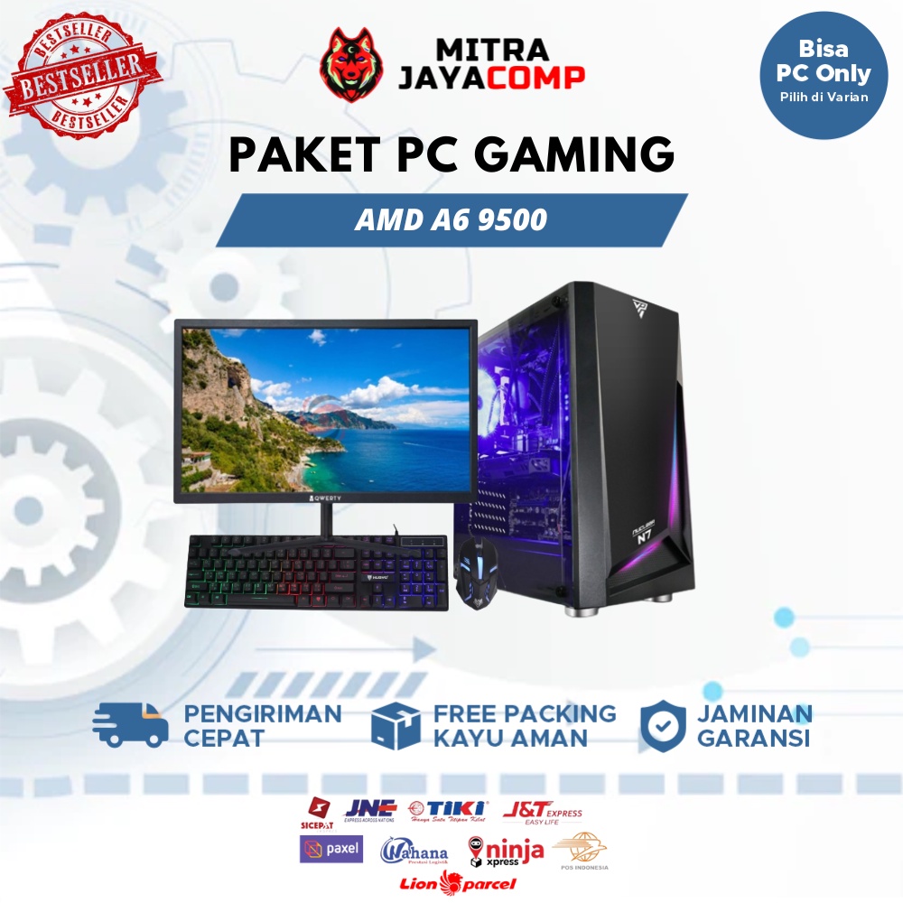 Jual PC GAMING FULLSET AMD A6 9500 DDR4 16GB HDD SSD VGA 2GB komputer ...
