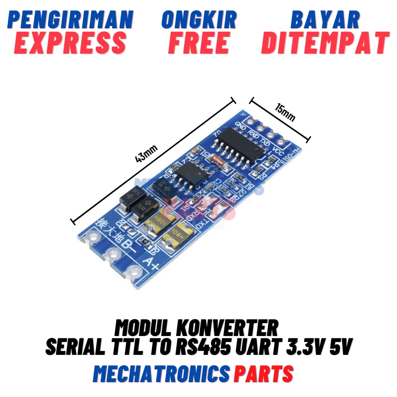 Jual Modul Konverter Serial TTL to RS485 UART 3.3V 5V Converter Module ...