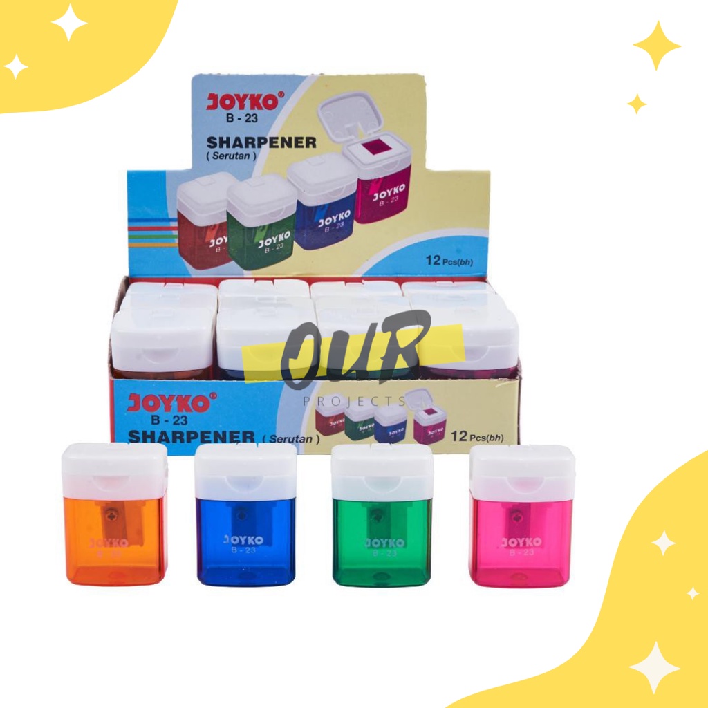 Jual RAUTAN/ SHARPENER/ PERUNCING JOYKO B-23, B-23 PASTEL | Shopee ...