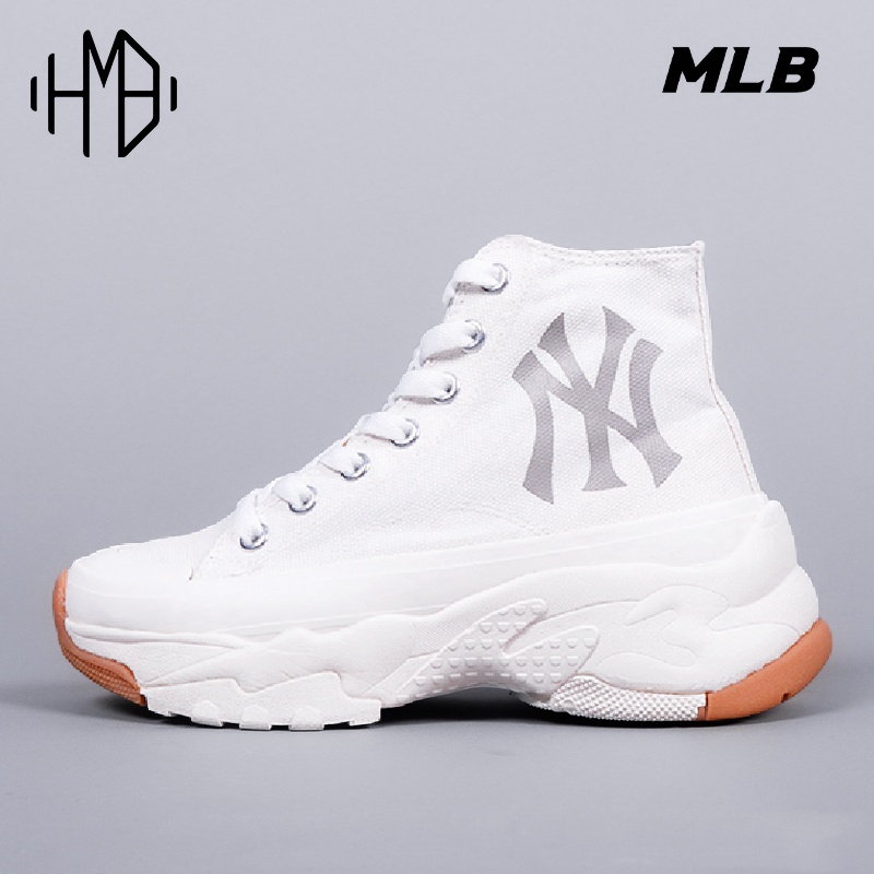 Jual MLB Korea NY Yankees Chunky High Sneaker White | Shopee Indonesia