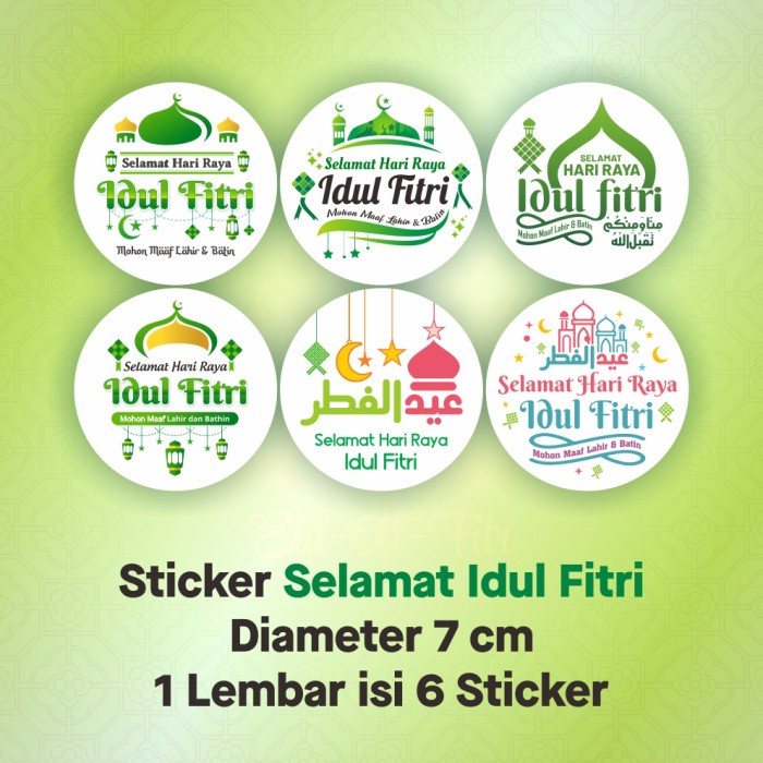 Jual Sticker Label Ucapan Selamat Idul Fitri Stiker Lebaran Segel Tag ...