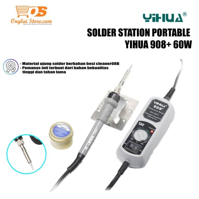 Jual SOLDER STATION PORTABLE YIHUA 908+ 60W ORIGINAL | Shopee Indonesia