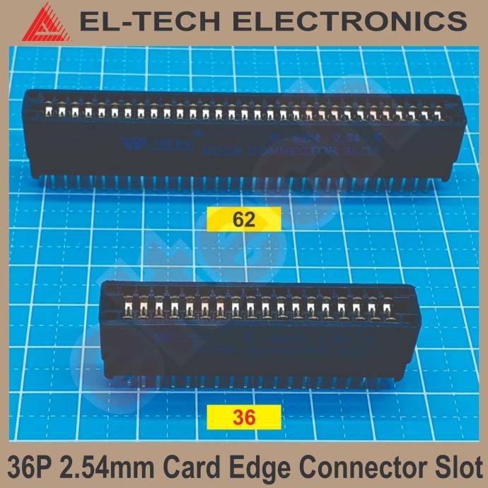 Jual (2 pcs) 36 36P 36Pin P Pin 2.54mm PCB Card Edge Slot Connector ...
