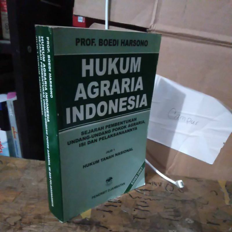 Jual HUKUM AGRARIA INDONESIA Sejarah Pembentukan Undang undang Agraria ...