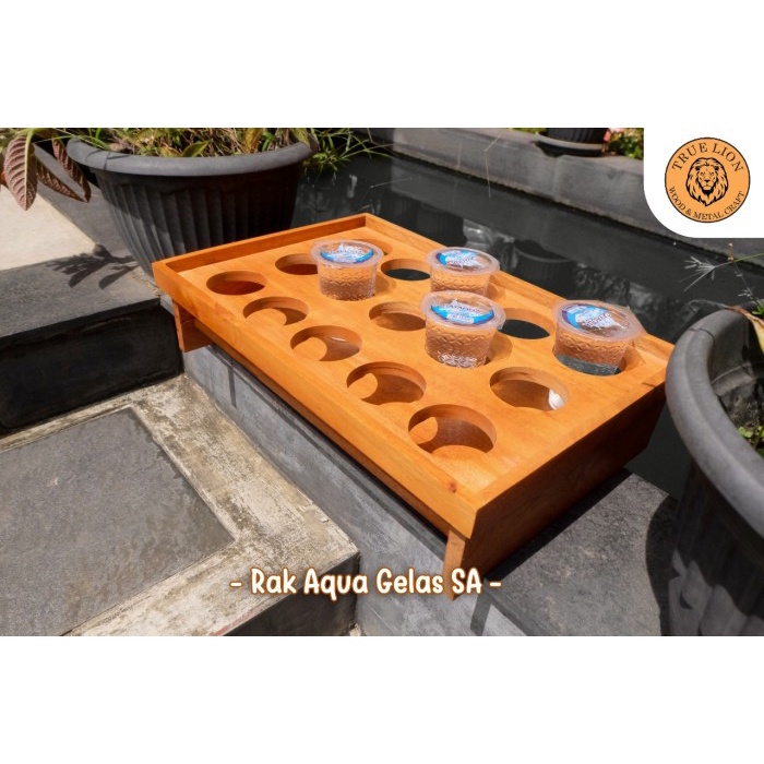 Jual RAK AQUA GELAS KAYU / TEMPAT AQUA KAYU / RAK AQUA MINIMALIS ...