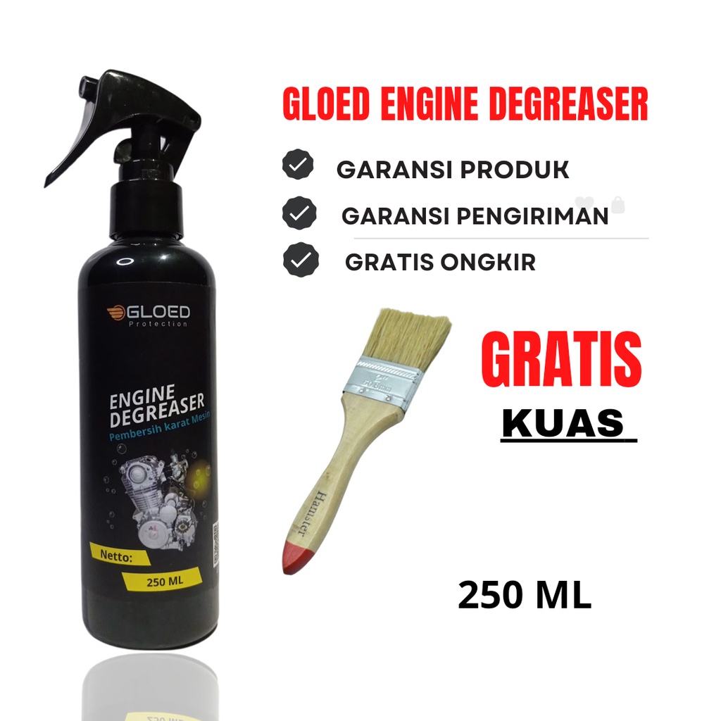 Jual Gloed Engine degreaser Cairan Pembersih kerak mesin motor dan mobil ukuran 250ml 1Liter ...
