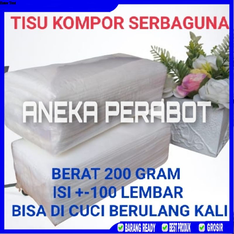 Jual TISU KOMPOR SERBAGUNA 200 GRAM TISU AJAIB TISU CUCI ULANG | Shopee ...