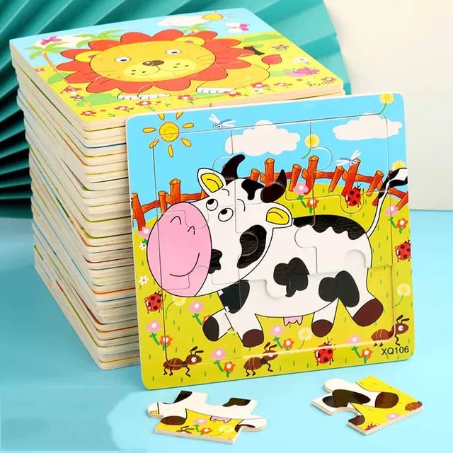 Jual Jigsaw Wooden Puzzle Kayu Dengan Background 9 Kepingan - 15 cm x ...