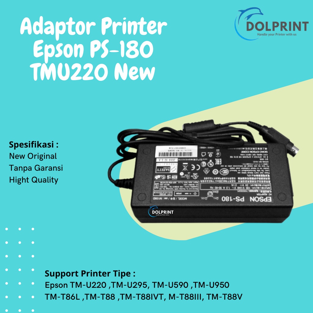 Jual Adaptor Printer Epson TMU220 PS-180 TMT86L T88 T884 T883 T885 New ...