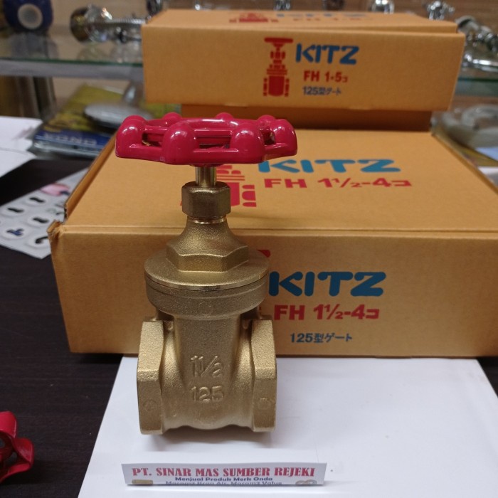 Jual GATE VALVE KUNINGAN ASLI MERK KITZ 1.5 INCH | Shopee Indonesia