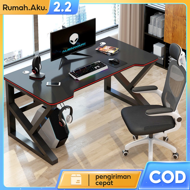 Jual RA Meja Gaming/Meja Komputer/Meja belajar/Meja PC/140cm Meja ...