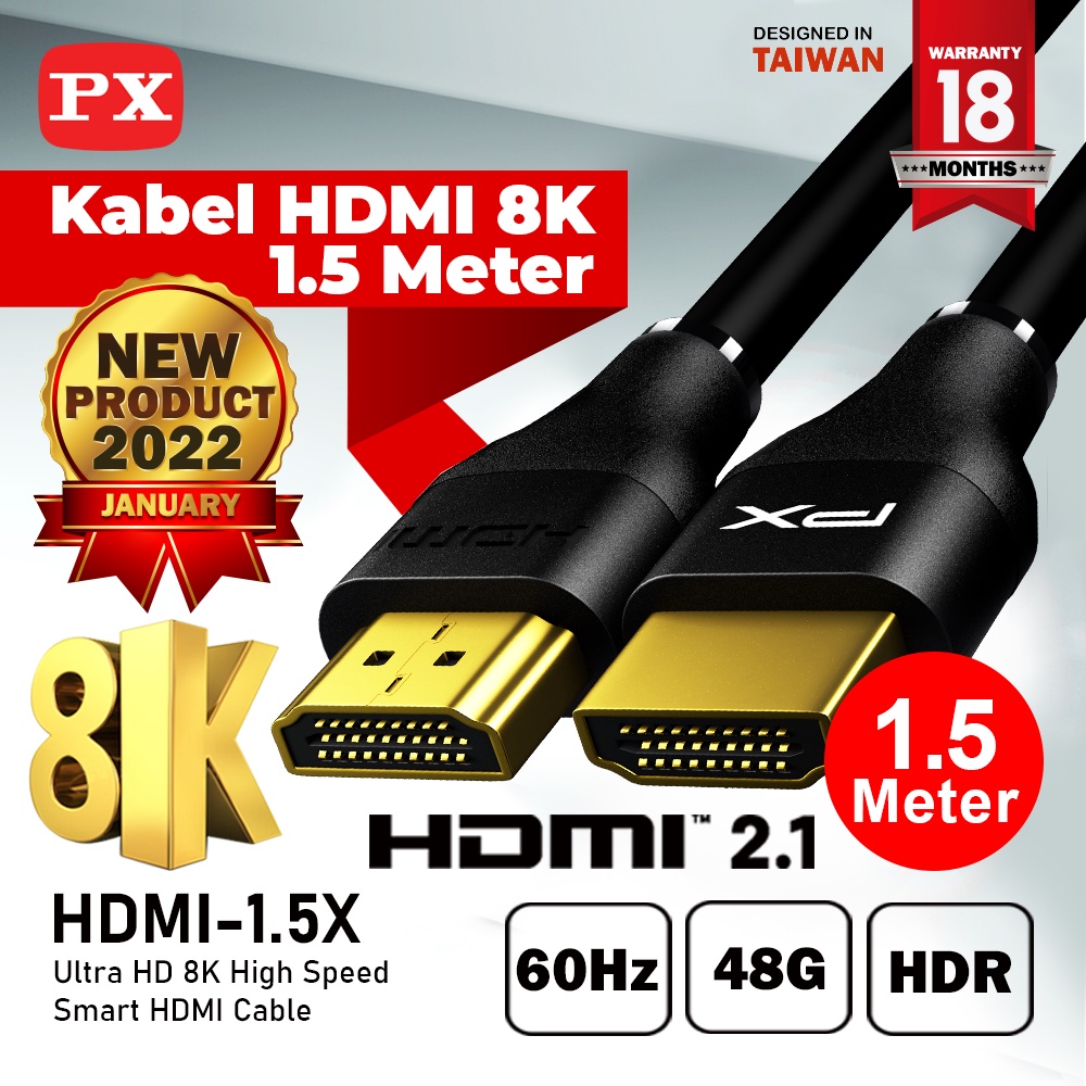 Jual Kabel HDMI 2.1 Male to Male 0,6M 1,5M 3M 5M 8K for TV PC LCD Projector Kabel HDMI To HDMI ...