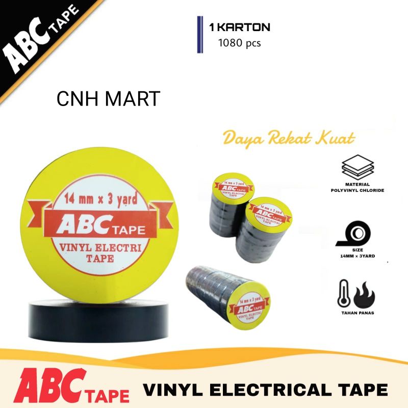 Jual 1Slop ( 10 )PCS Isolasi Listrik ABC / Isolasi hitam ABC - Isolasi ...