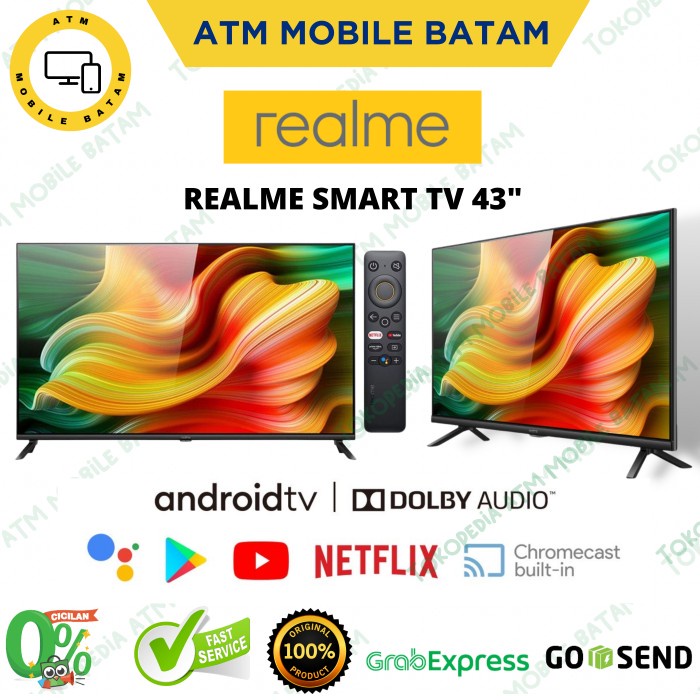 Jual TV REALME ANDROID SMART TV LED 43 INCH (43 INCH / HD TV / USB ...