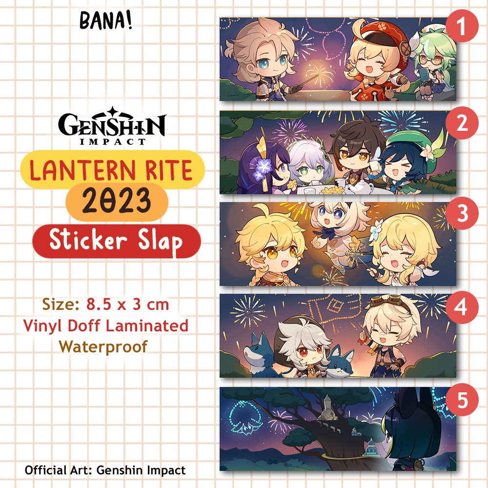 Jual Stiker Slap Genshin Impact Chibi Lantern Rite 2023 | BANA | Shopee ...