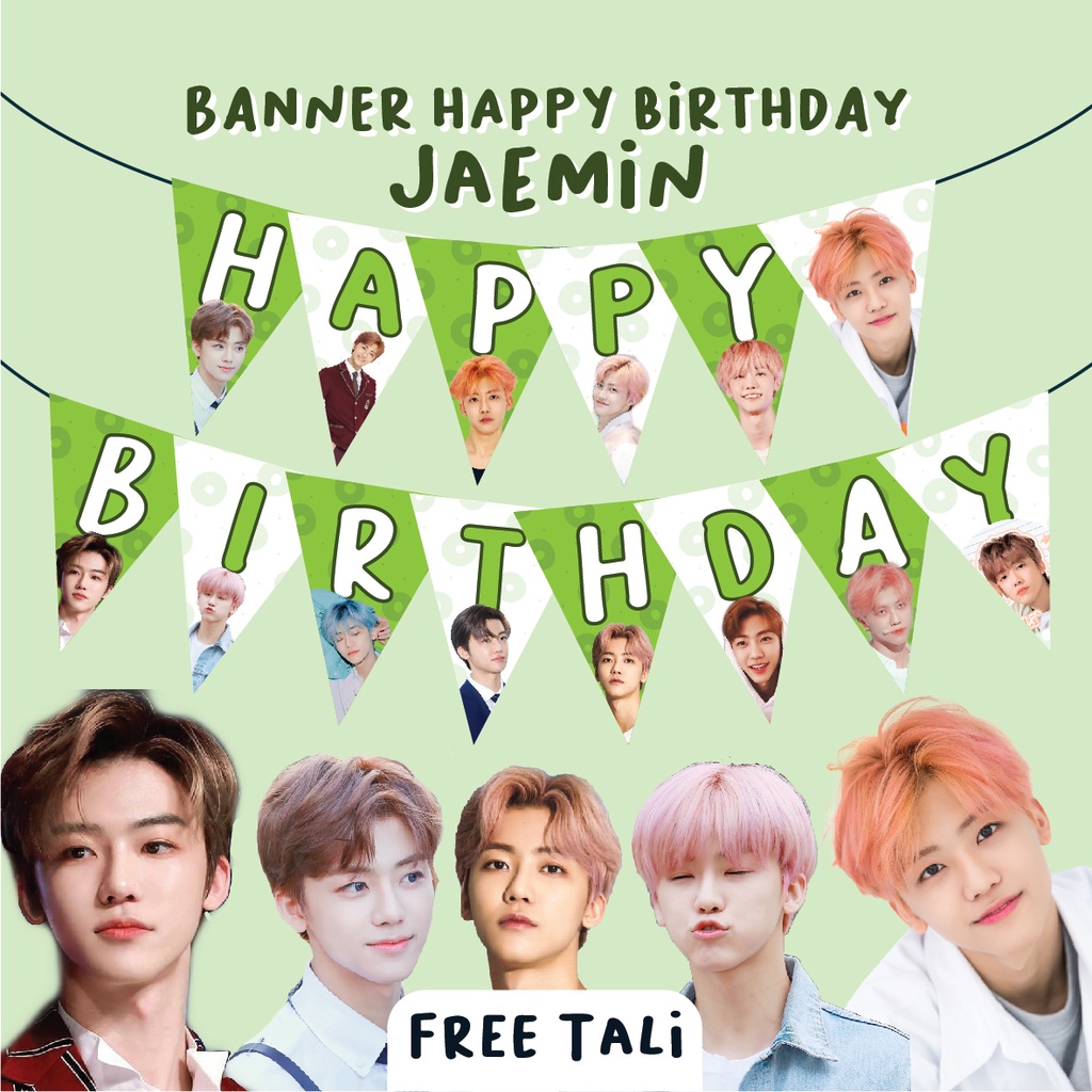 Jual BANNER HBD JAEMIN NCT 127 HIASAN KUE HAPPY BIRTHDAY DEKORASI KUE ...