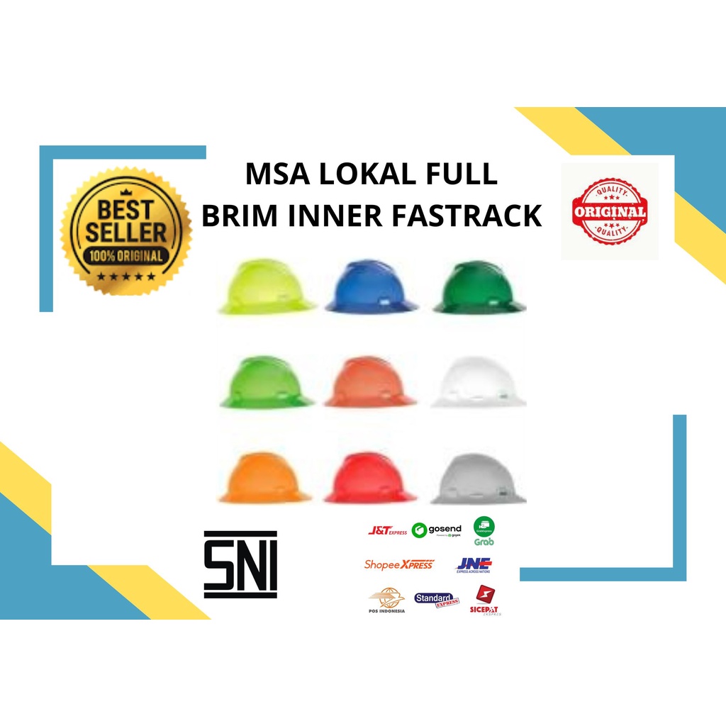 Jual Helm Safety Msa Lokal Full Brim Inner Fastrack / Helm Kerja Proyek ...
