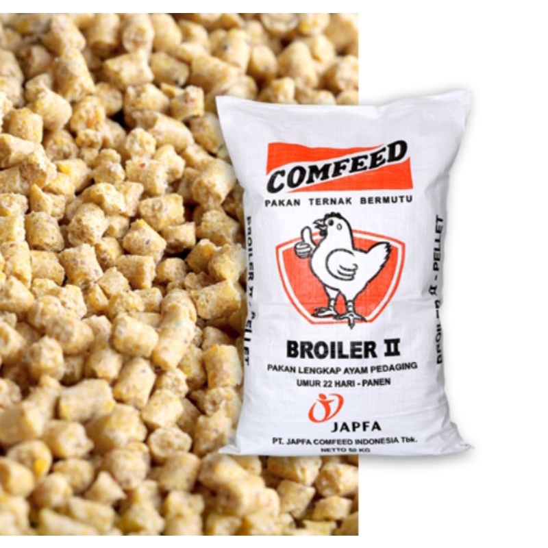 Jual Pakan Ayam Broiler Grower GF 512 Japfa Comfeed Repack 1 Kg ...