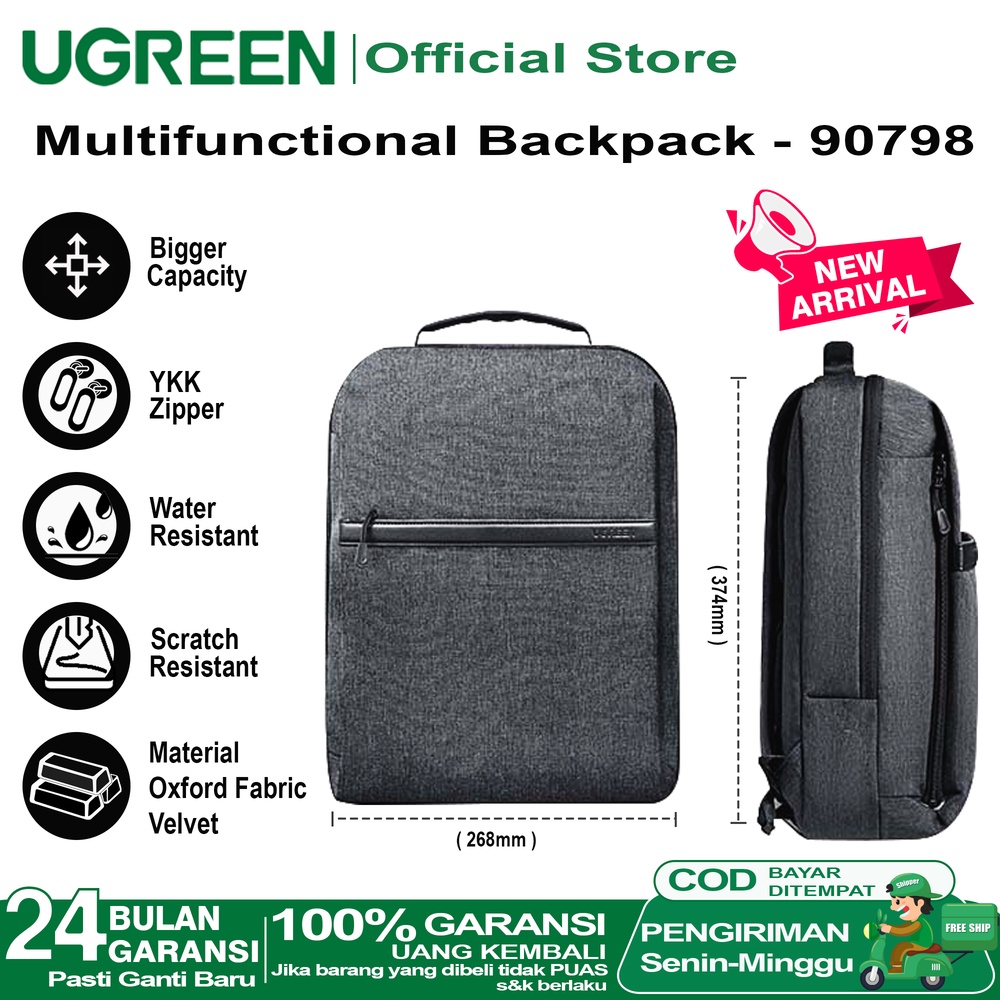 Jual UGREEN Tas Ransel Laptop Backpack Waterproof 15.6inch Water ...