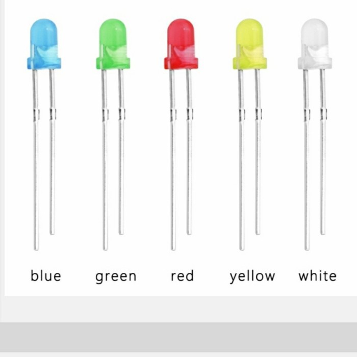 Jual readyvvv - Merah Hijau Kuning Biru Putih LED 5mm 5 mm Lampu kecil ...