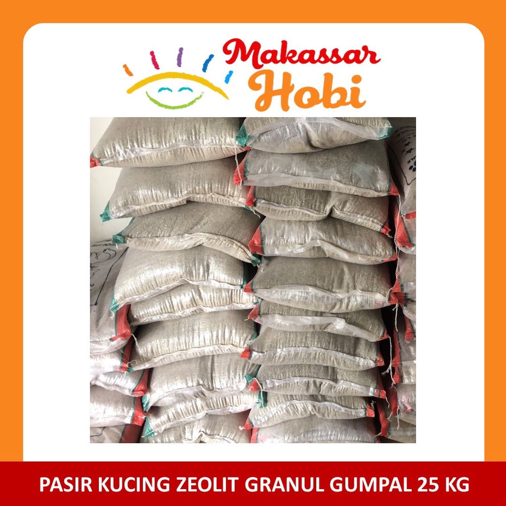 Jual Pasir Kucing Zeolit GRANUL Granule Gumpal Non Aroma Wangi 25L 25 ...