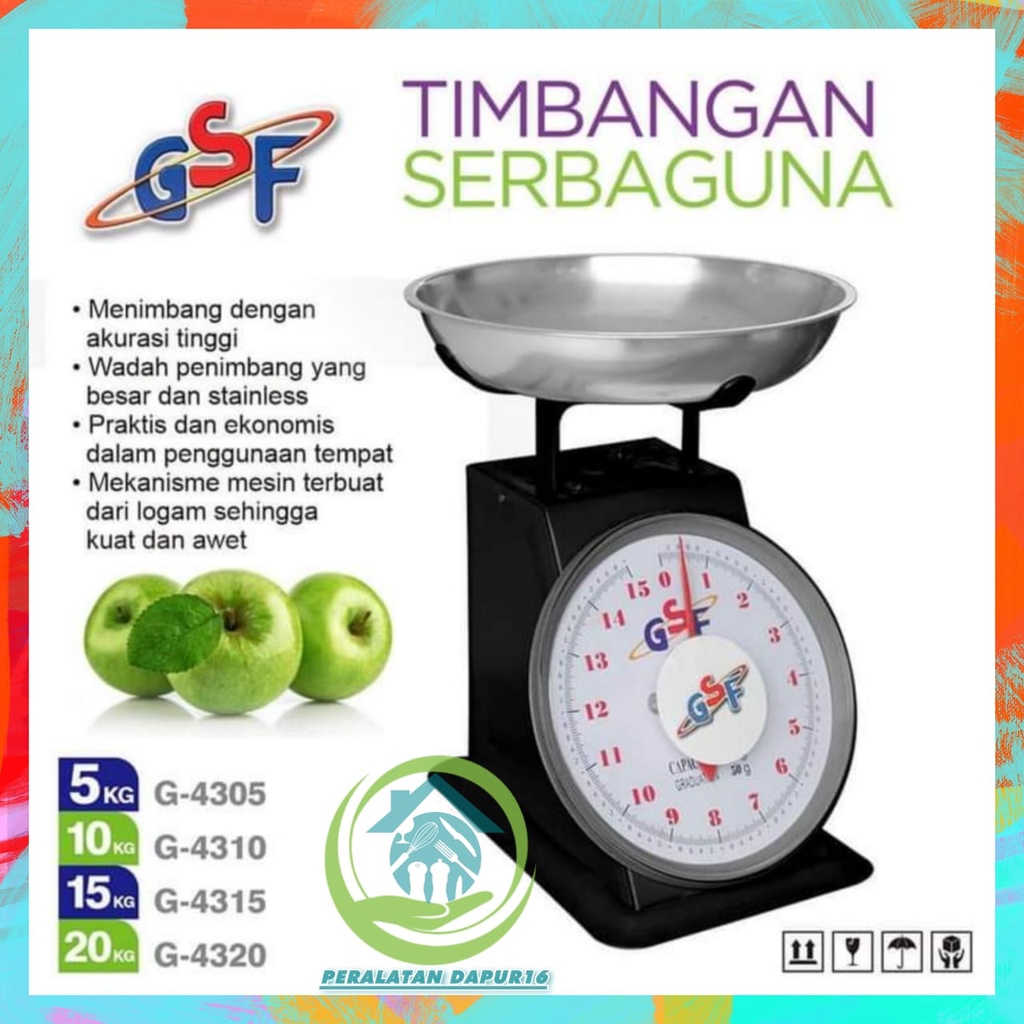 Jual TIMBANGAN BESI GSF ANALOG MANUAL / TIMBANGAN BARANG DAN DAPUR ...