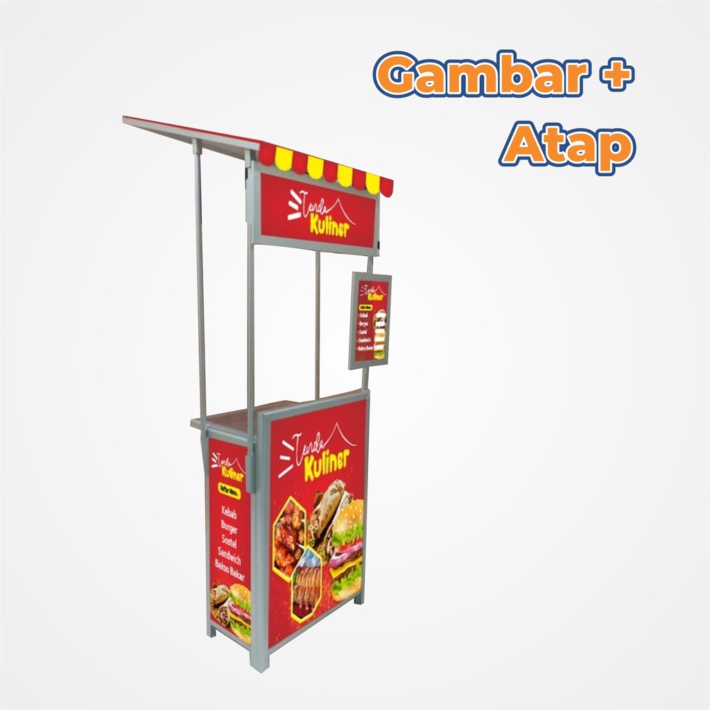 Jual Booth Portable 60x40x175 Minimalis / Gerobak Lipat / Meja Jualan ...