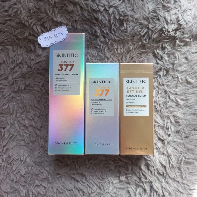 Jual SKINTIFIC SymWhite 377 Dark Spot Serum / Gentle A-Retinol Renewal ...