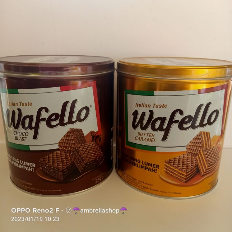 Jual 1 DUS WAFER WAFELLO KEMASAN KALENG | Shopee Indonesia