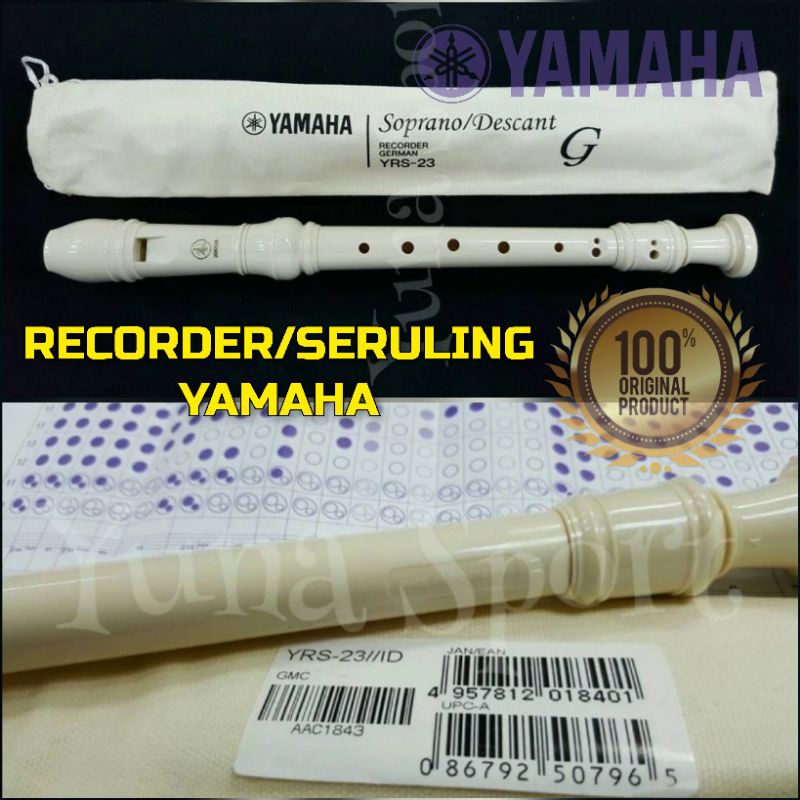 Jual YAMAHA ORIGINAL RECORDER SERULING REKORDER SULING ASLI | Shopee ...