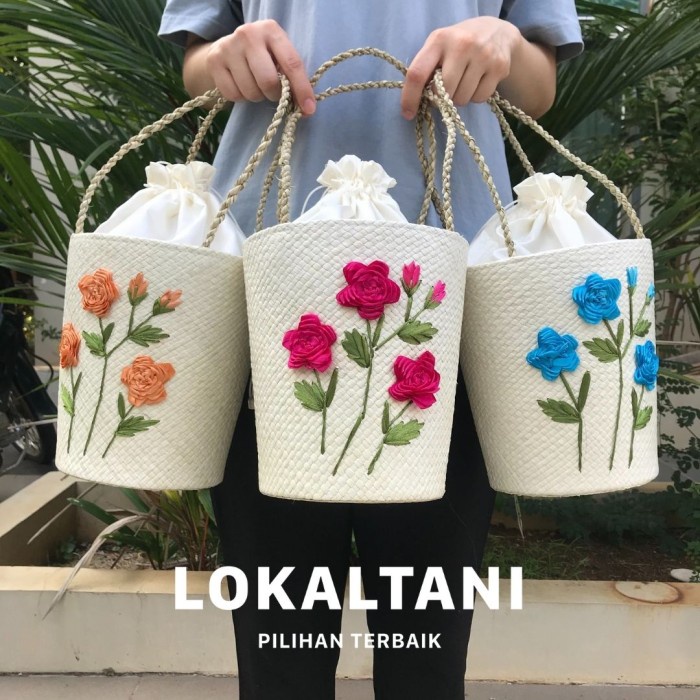 Jual Tas Kue Kering Lebaran 3 toples/ Tas Hampers/ Tas Anyam Pandan ...