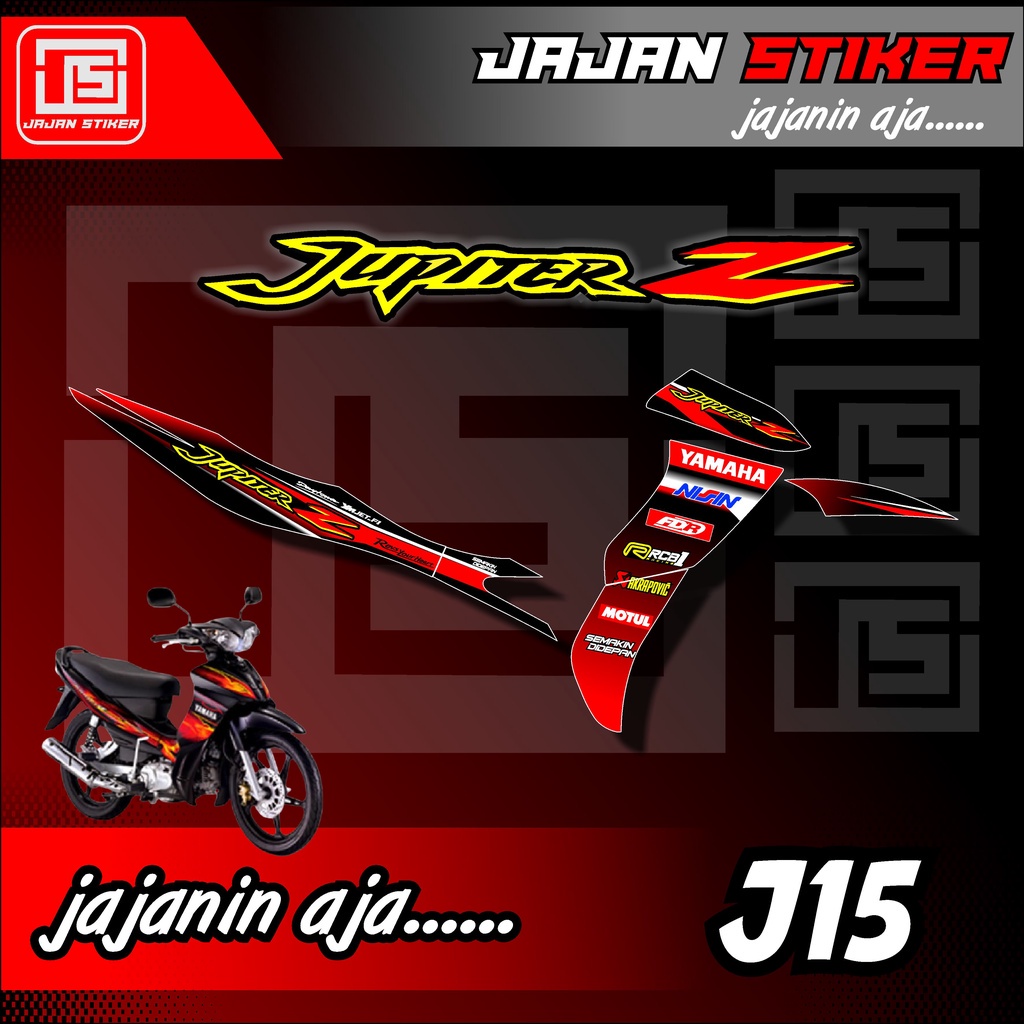 Jual Stiker Variasi Striping jupiter Z desain keren racing simpel j15 ...