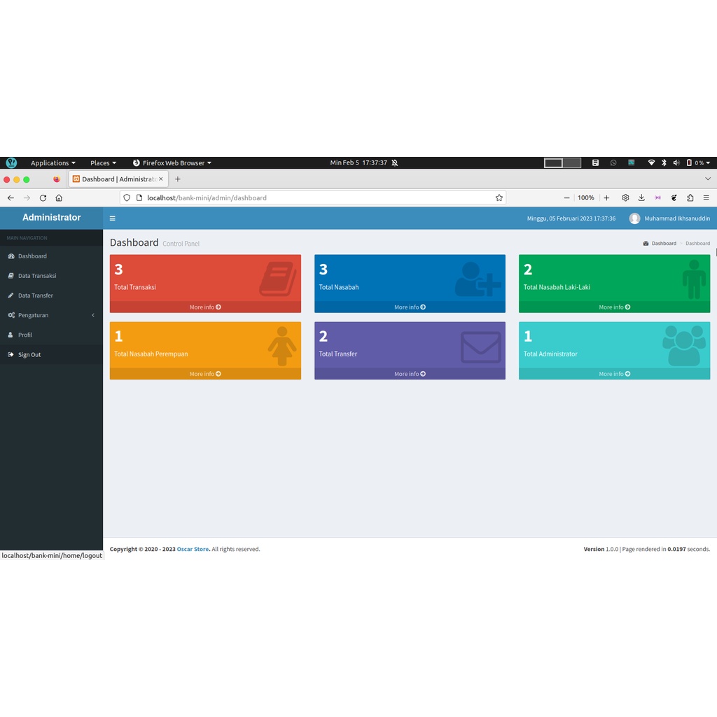 Jual Aplikasi Bank Mini Bank Tabungan Nasabah Berbasis Website Sederhana Dengan Framework