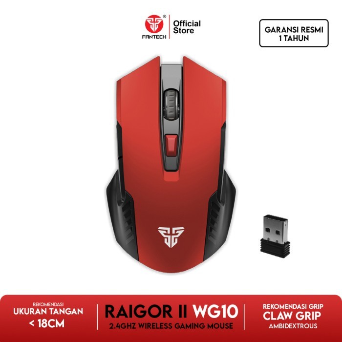 Jual FANTECH Mouse Gaming Raigor II WG10 Wireless Pixart KADO AGP ...