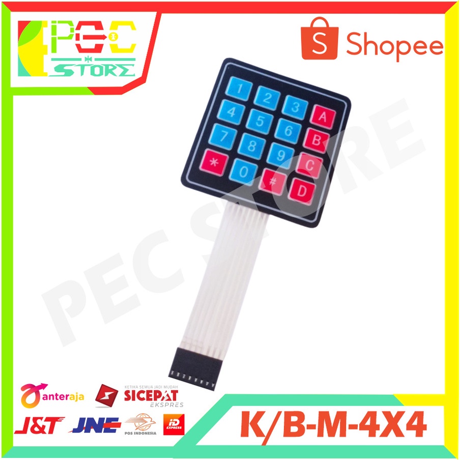 Jual KEYPAD MEMBRAN 4x4 MATRIX FOR ARDUINO | Shopee Indonesia