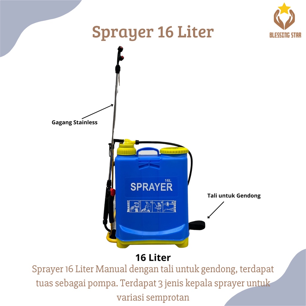 Jual Alat Semprotan 16Liter sprayer pestisida spray tanaman 16L ...